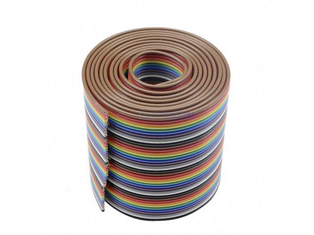 Click here for 1M 3.3ft 40 Way 40 pin Flat Color Rainbow Ribbon I... prices