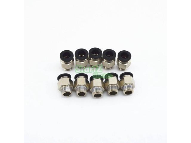 Click here for 10Pcs 10mm to 1/4 Thread Male Straight Pneumatic T... prices