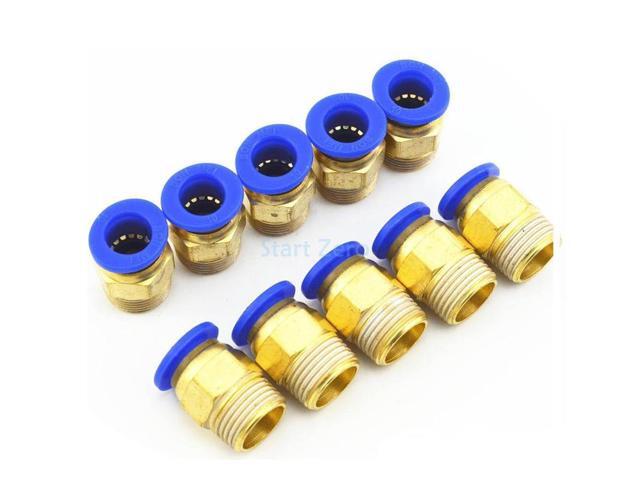 Click here for 10X 10mm Tube X 3/8 Male Thread Quick Connector Pn... prices