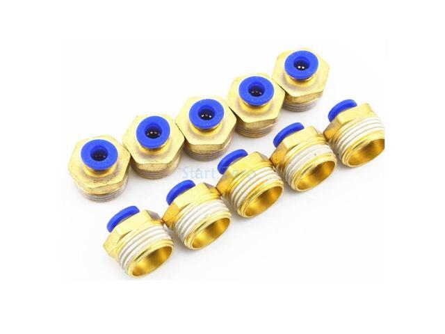 Click here for 10X 8mm Tube X 1/2 Male Thread Quick Connector Pne... prices
