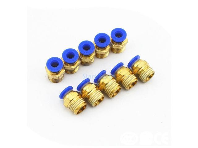 Click here for 10x 8mm Tube X 1/4 Male Thread Quick Connector Pne... prices
