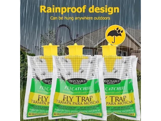Click here for Three fly trap bags  outdoor hanging foldable fly... prices
