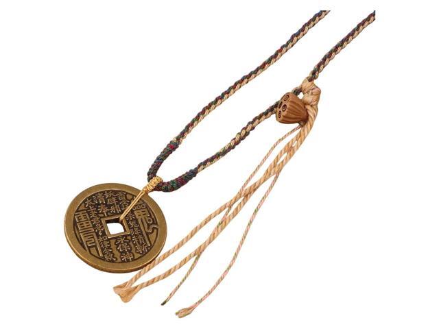 Click here for New Chinese Zen Tassel Necklace Copper Coin Old An... prices