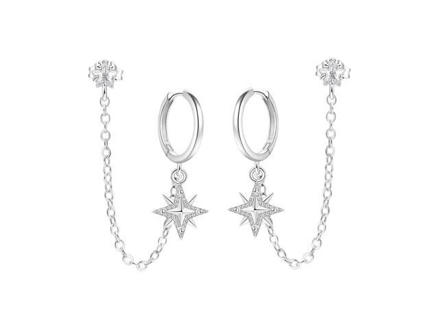 Click here for New 2026 S925 Sterling Silver Octagonal Tassel Ear... prices