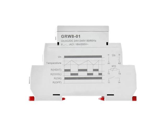 Click here for GRW8 Din Rail Temperature Control Relay 16A Wide R... prices