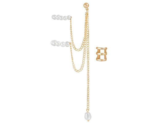 Click here for Alloy Chain Dangle Pearl Earring  WomenS Gold Ear... prices