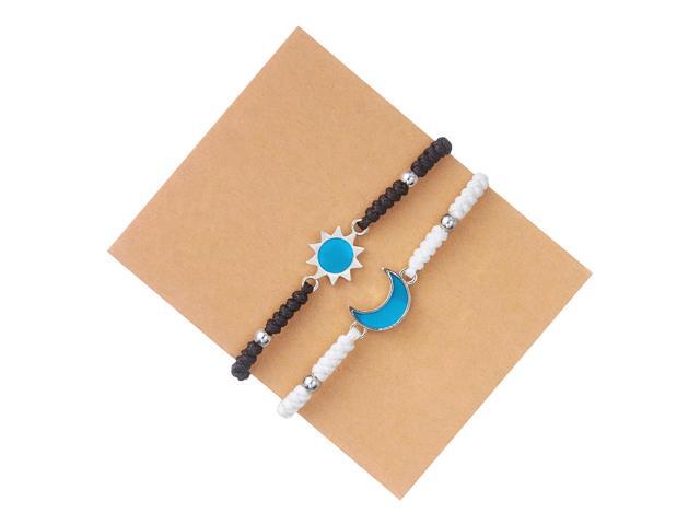 Click here for Matching Sun And Moon Bracelets- 2 Pcs  Adjustable... prices