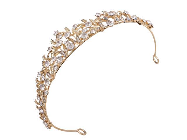 Click here for Ab Rhinestone Crown Tiara  Gold Princess Hair Acce... prices