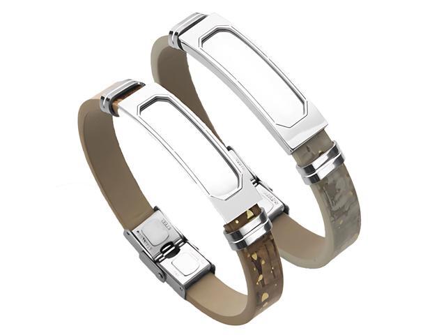 Click here for MenS Bracelet Set With Engravable Plate  Stainless... prices