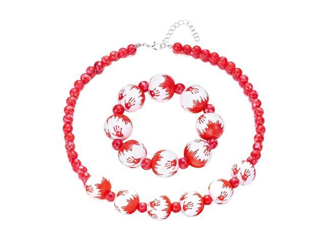Click here for Bloody Handprint Soft Pottery Necklace & Bracelet... prices