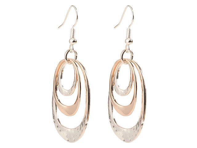 Click here for Fashionable Rose Gold Silver Two-Tone Alloy Earrin... prices