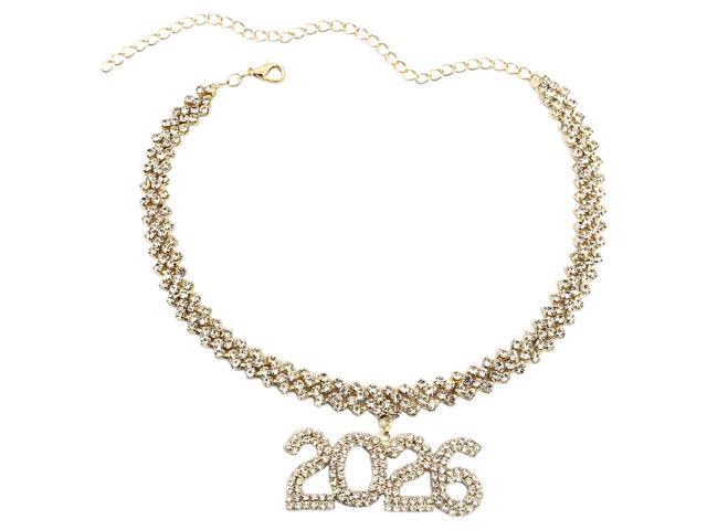 Click here for 2026 Rhinestone Pendant Necklace  Happy New Year J... prices