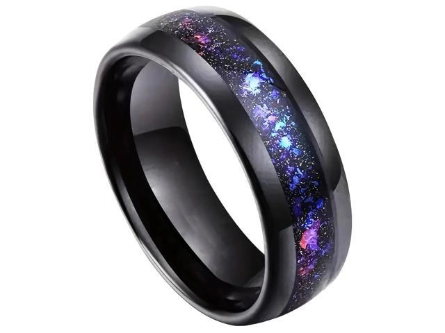 Click here for 8Mm Tungsten Wedding Band for Men  Black Polished... prices