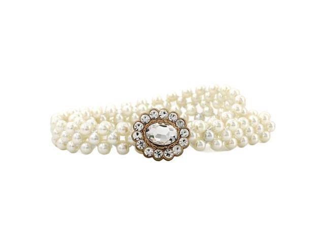 Click here for WomenS Elastic Pearl Belt With Star Buckle prices
