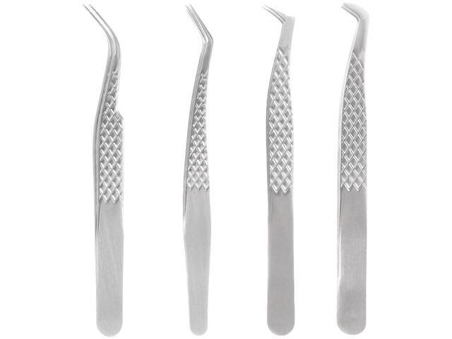 Click here for Lash Tweezers Set  4 Pcs  Textured Grip Stainless... prices