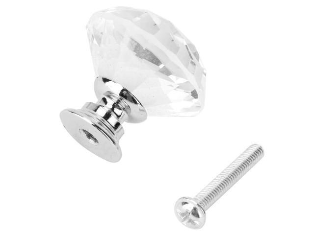 Click here for Diamond Shape Glass Pull Handle Zinc Alloy Base Ca... prices