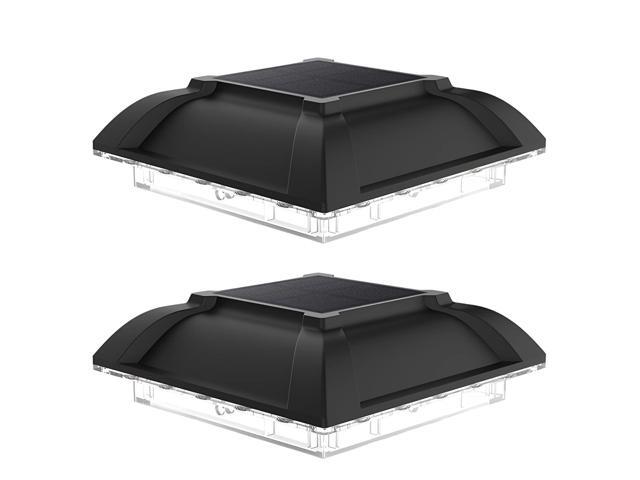Click here for 2 Pcs Solar Post Cap Lights  Black Outdoor  with L... prices