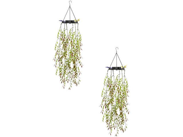 Click here for 2 Pcs Solar Willow Leaf Lights  66 Led Warm White... prices