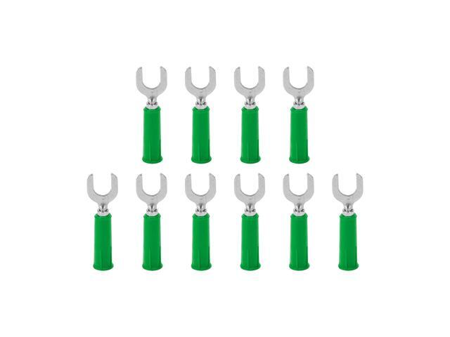 Click here for Green 10 Pieces Fork Spade Banana Plug Wire Connec... prices