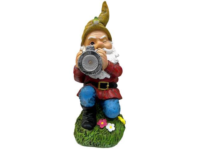 Click here for Telescope Gnome Solar Light  Hand-Painted Resin Gn... prices