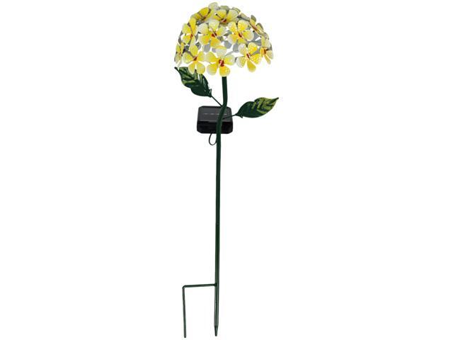Click here for 26 Blossoms Yellow Hydrangea Solar Garden Light  2... prices