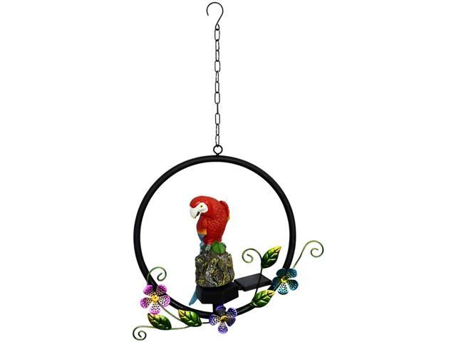 Click here for Solar Scarlet Macaw Parrot Light  Hand-Painted Flo... prices