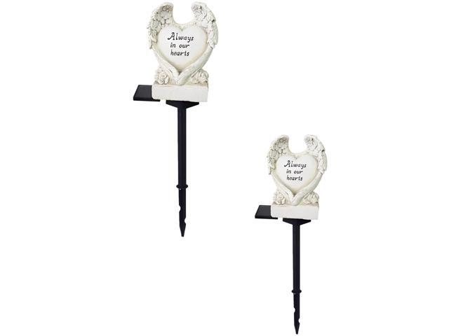 Click here for 2 Pcs Angel Wings Solar Lights  Heart-Shaped Famil... prices
