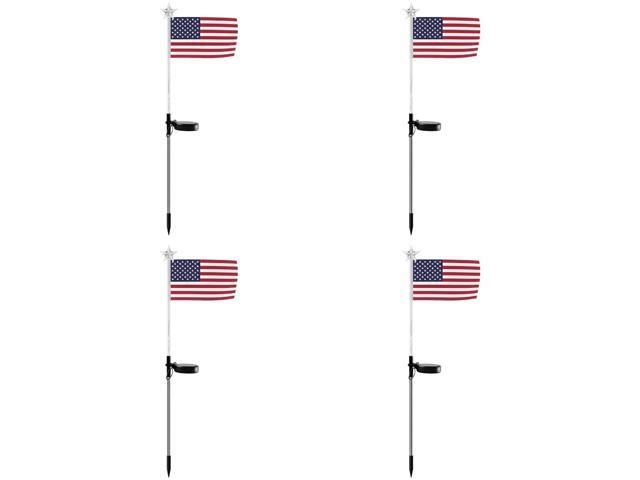 Click here for 4 Pcs Us Flag Solar Garden Lights  Patriotic Ameri... prices