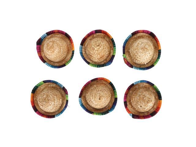 Click here for 6Pcs Sombrero Hats Premium Mexican Style Wide Rim... prices
