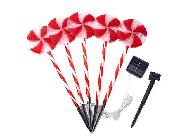 Click here for 5 Pcs Solar Cane Pathway Lights  Outdoor Christmas... prices