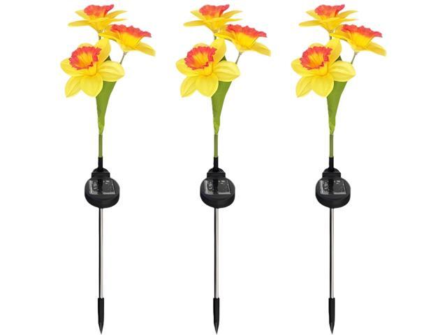 Click here for 3-Pack Solar Daffodil Lights  3-Head Outdoor Garde... prices