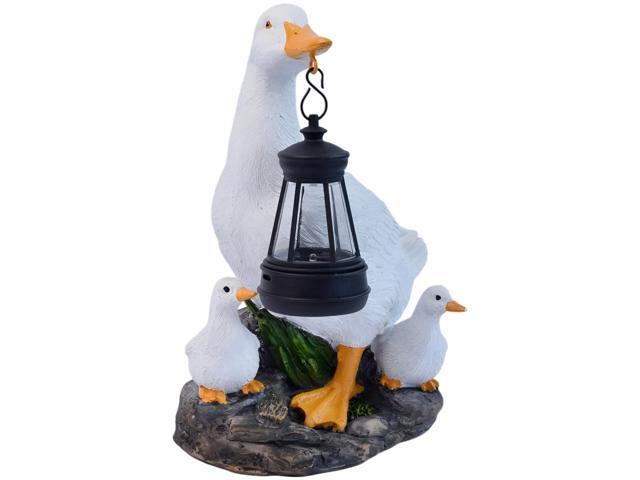 Click here for Solar Outdoor Goose Statue  Hand-Painted Duck Fami... prices