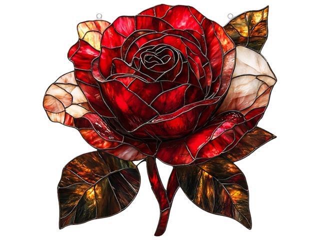 Click here for Acrylic Rose  Light Catching 8 in Window Hanging... prices