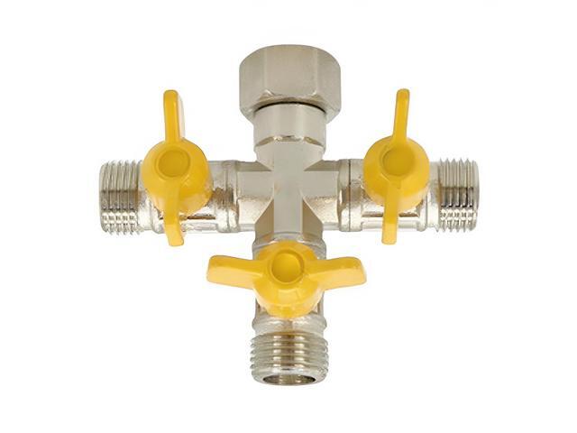 Click here for Garden Hose Splitter  Heavy-Duty Cross Brass 4-Way... prices