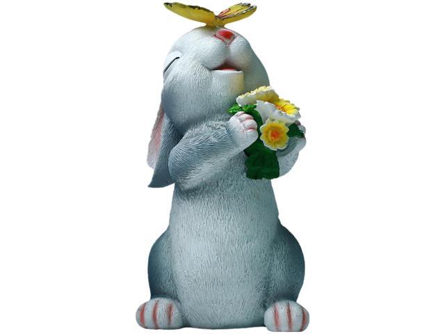 Click here for Garden Statue  Solar Powered Bunny Figurine with B... prices