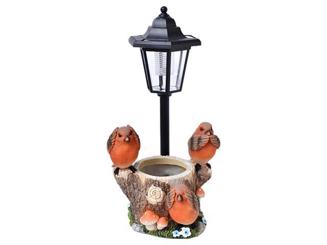 Click here for Solar Cardinal Statue Flower Pot  Resin Bird Plant... prices