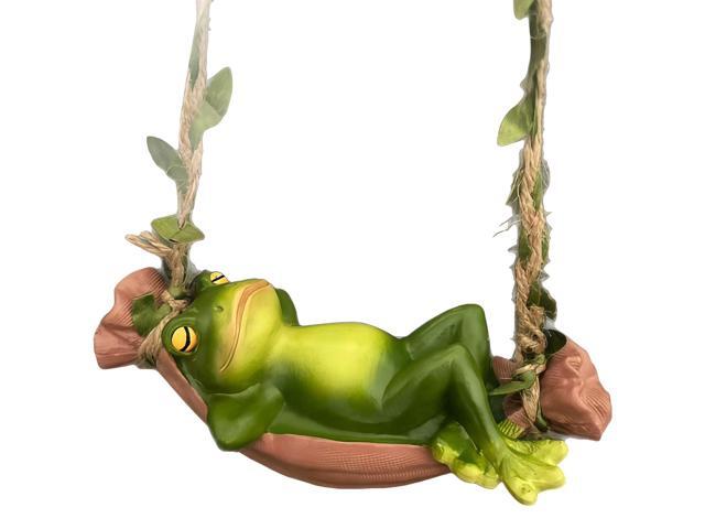 Click here for Sleeping Frog Tree Decor  Resin Hanging Frog Figur... prices