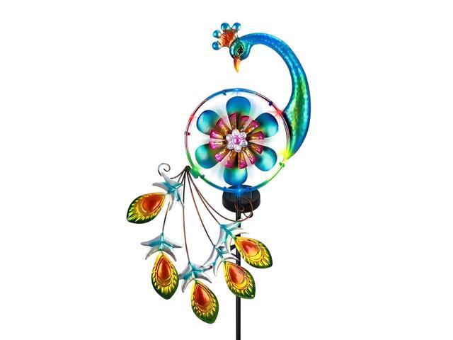 Click here for Decorative Peacock Stake Light  Solar Wind Spinner... prices