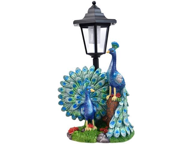 Click here for Solar Peacock Statue Light  Couple Animal Garden D... prices