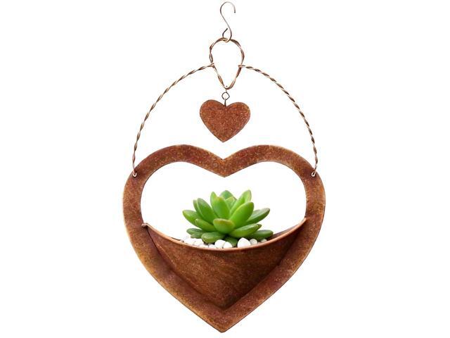 Click here for Rustic Heart Hanging Planter  Metal  8.27 X 12.99... prices
