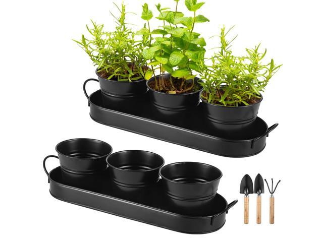 Click here for 2 Sets Garden with Trays & Tools  Black Metal Flow... prices