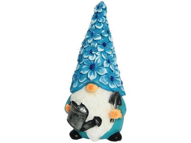 Click here for Blue Flower Hat Garden Gnome Figurine Resin  Shove... prices