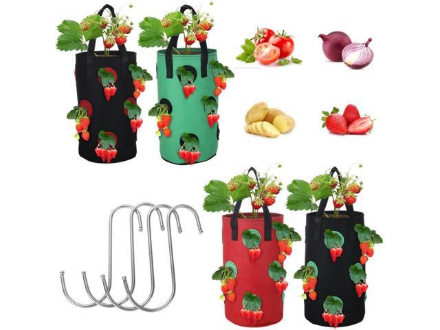 Click here for 4Pcs Fabric Plant Container Garden Grow Bag with H... prices