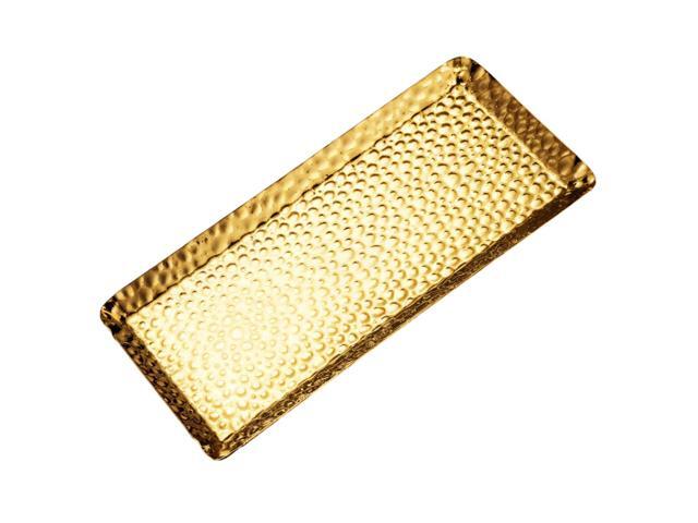 Click here for Decorative Hammered Gold Metal Tray  9.8 X 4.3 Inc... prices