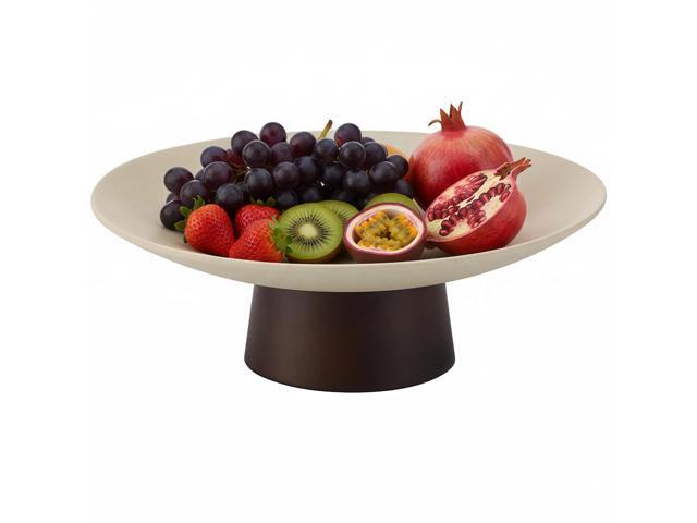 Click here for Ceramic Pedestal Fruit Bowl With Wooden Base  Mode... prices