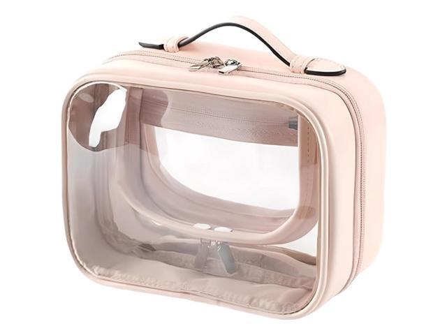 Click here for Pink Clear Travel Toiletry Bag For Women  Hanging... prices