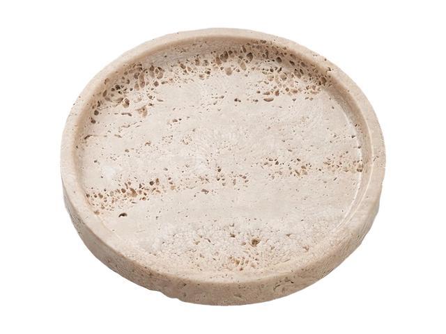 Click here for Round Travertine Vanity Tray 7.9 in  Stone Decorat... prices