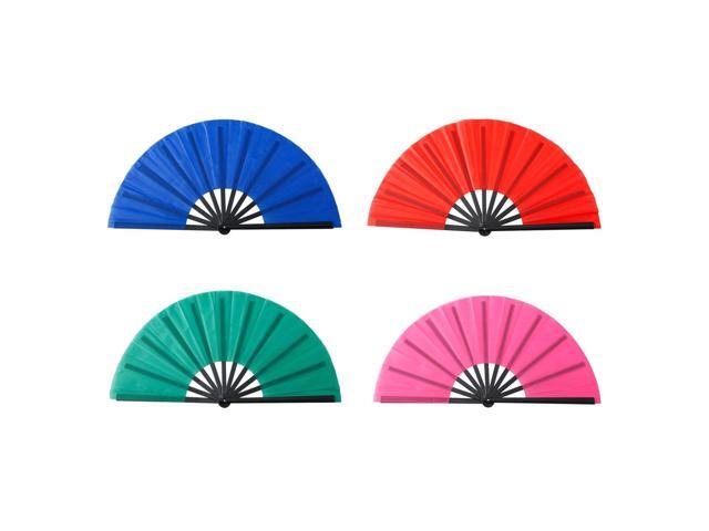 Click here for 10 in Folding Fans with Black Ribs  4 Colors - Red... prices