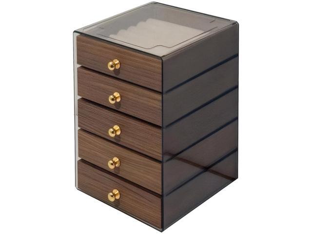 Click here for 5.1X5.1X7.3 In Jewelry Box  Walnut Grain 5-Tier Ac... prices