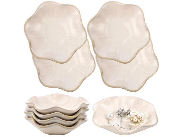 Click here for 9 Pcs Jewelry Dishes  Lotus Leaf Ring Trays  White... prices